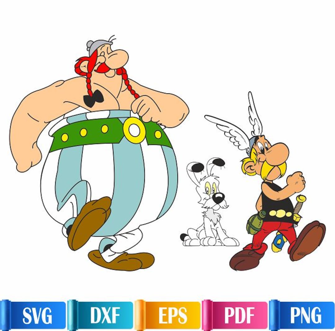 Asterix Svg, Obelix Svg, Dog Svg, Asterix and Obelix Clipart, İnstant ...