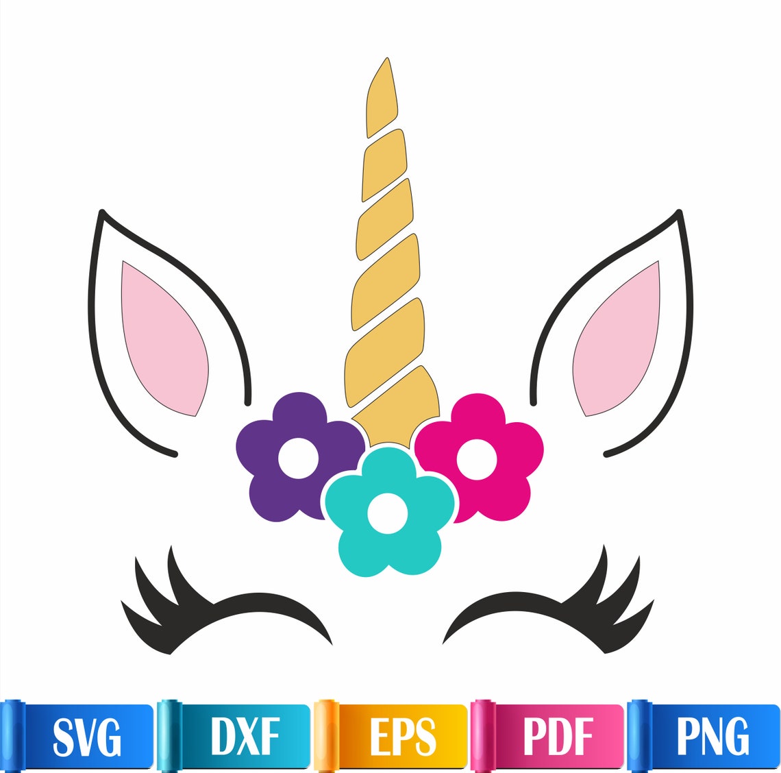 Unicorn Svg , Unicorn Face Svg, Digital Download, Instant Download ...