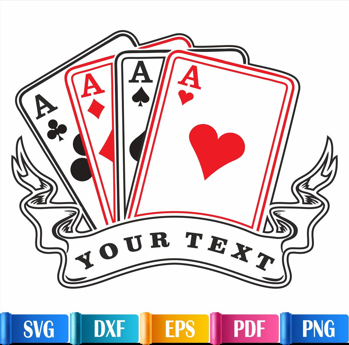 Aces Svg, Playing Cards Svg, Poker Cards Svg, Royal Flush Clip Art ...