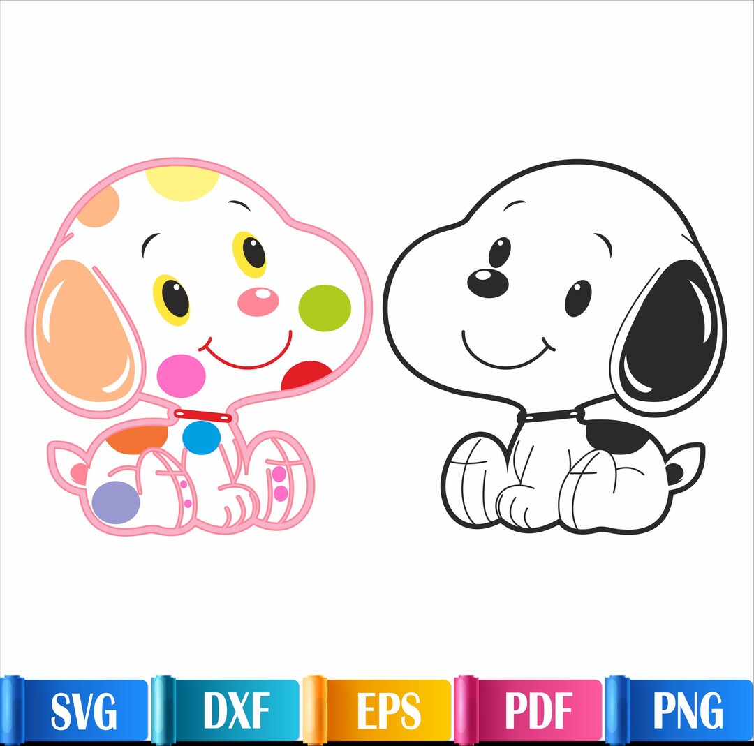 Snoopy Svg, Snoopy Clipart, Rainbow Snoopy Svg, Digital Download ...