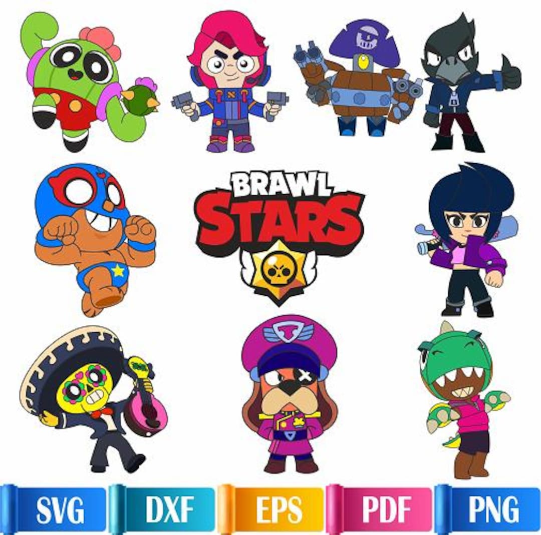 Brawl Stars Svg, Brawl Stars Clipart, Capas, Brawl Stars Svg Personajes ...