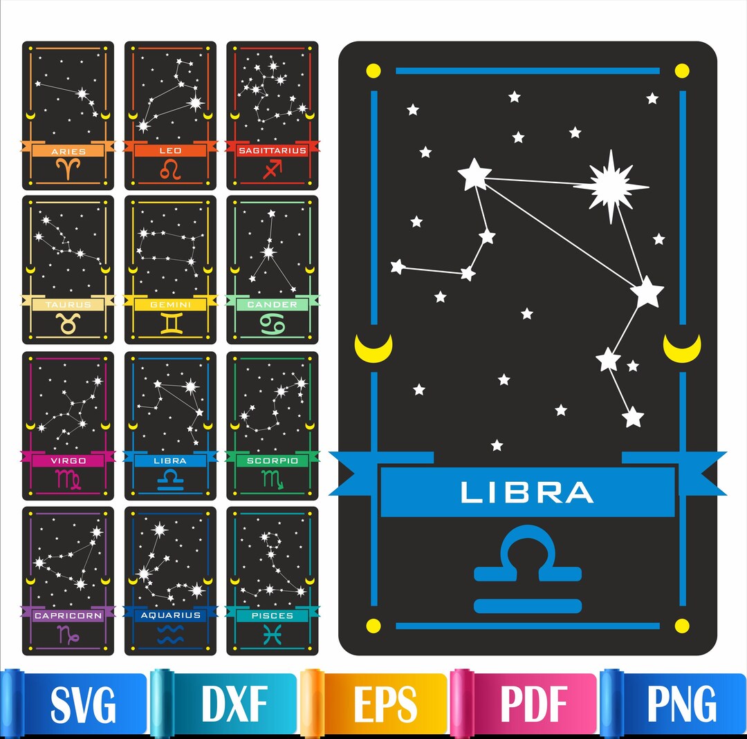 Star Zodiac Constellation Svg, Star Constellation, Star Signs Svg ...