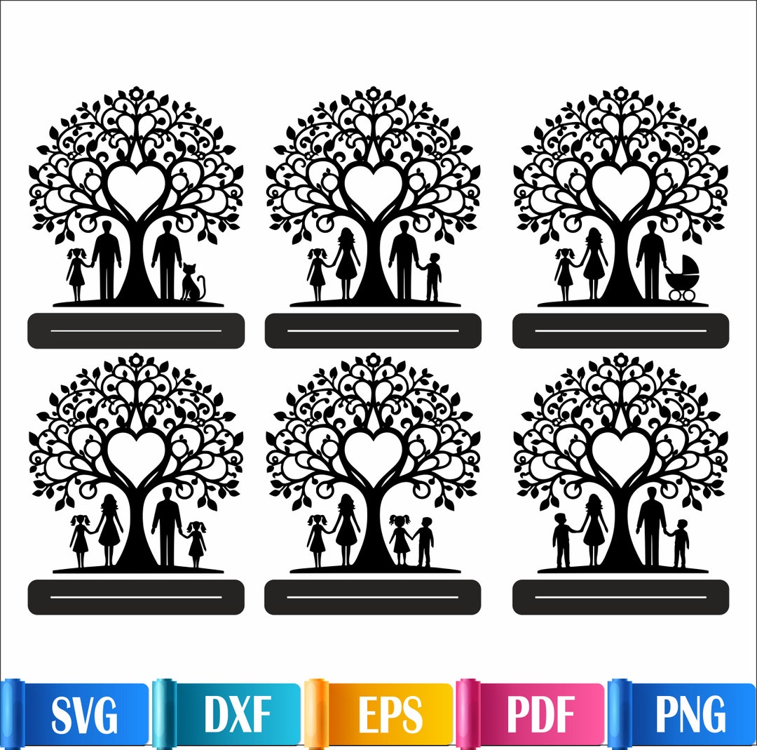 Tree of Life, Tree Silhouette, Family Tree, Family Tree Svg, Custom ...
