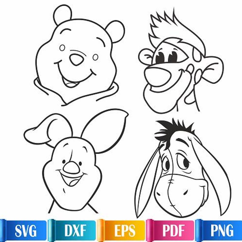 Pooh Face Svg - Etsy