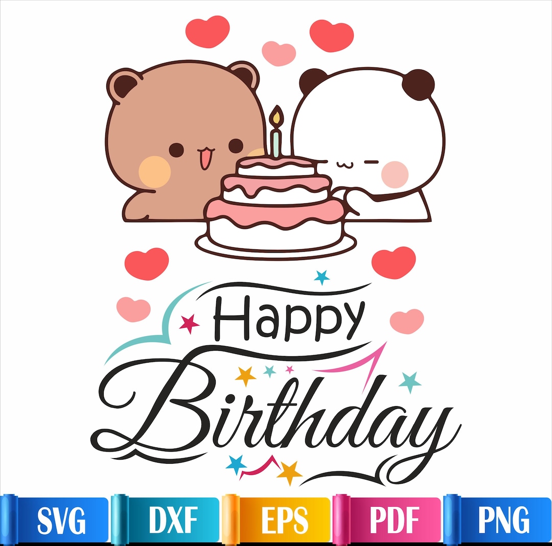 Bubu and Dudu Svg, Dudu Bubu Stickers, Cute Panda, Bubu Dudu Happy ...