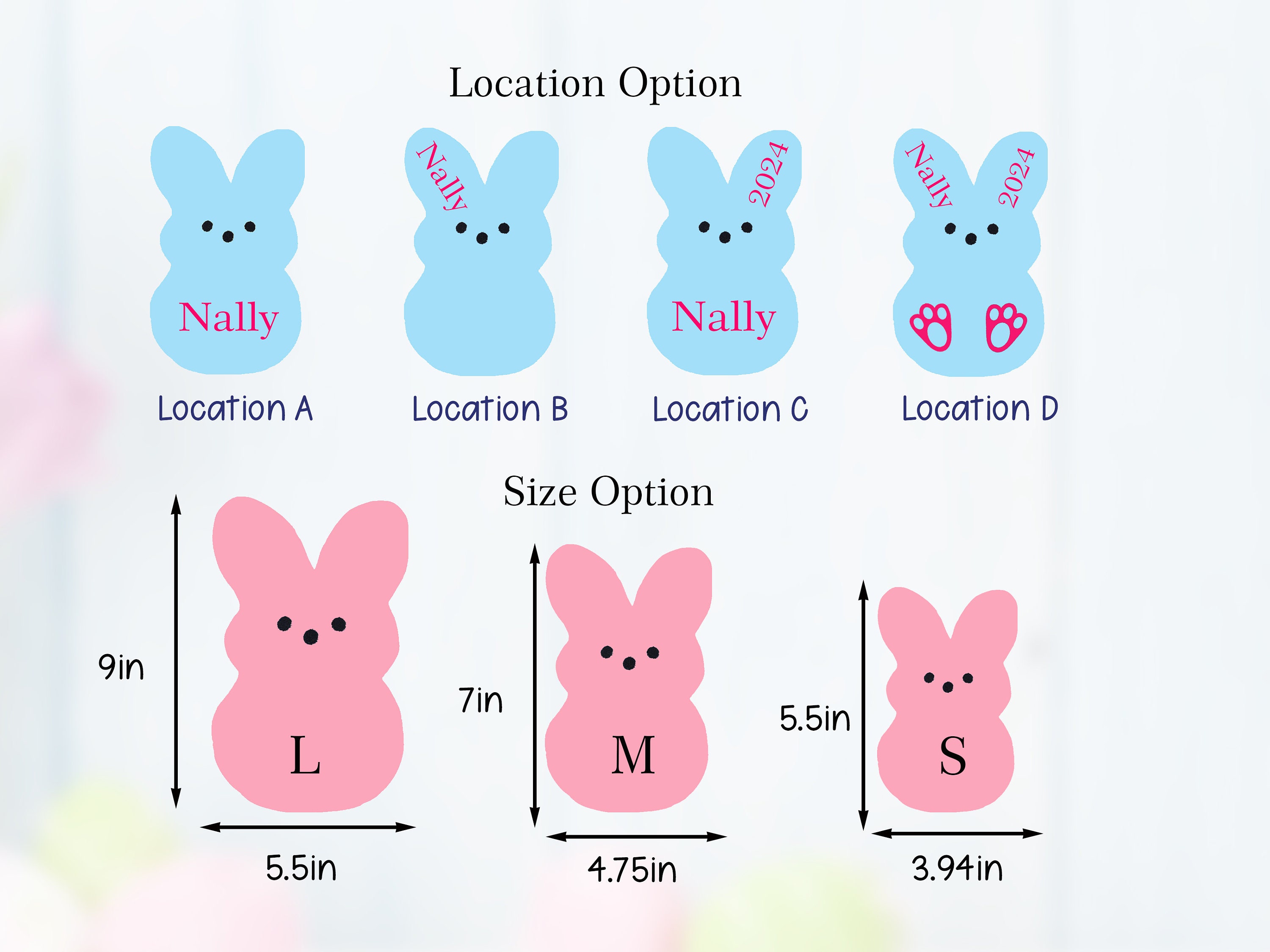 Custom Name Easter Peep Bunny Plush Doll,personalized Stuffed Peep ...