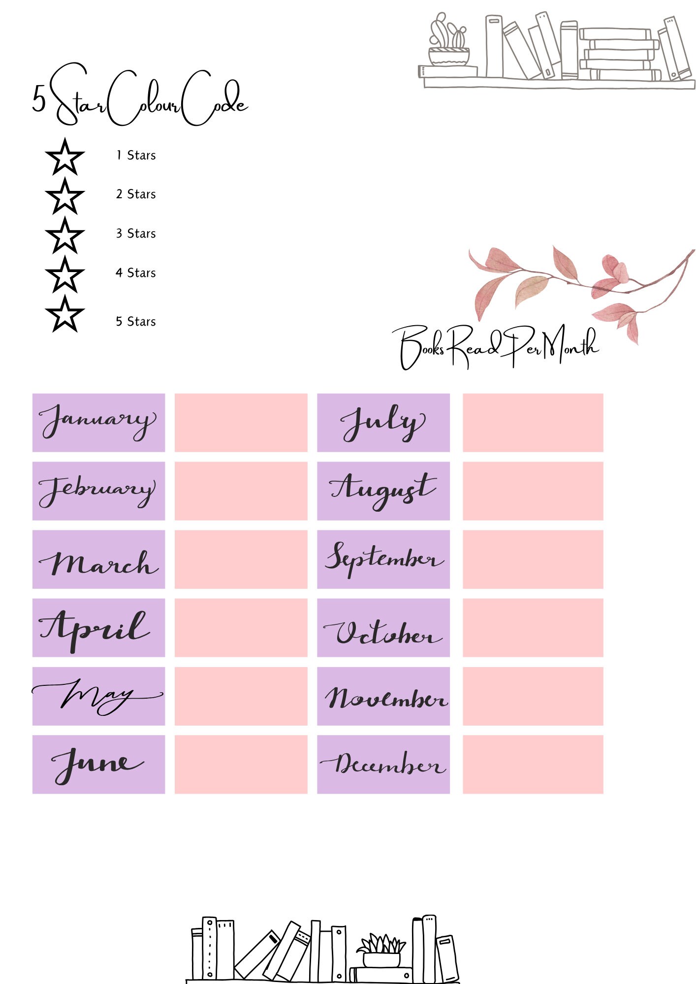 PDF 2024 Reading Journal, Book Tracker, Reading Tracker, PDF Digital ...