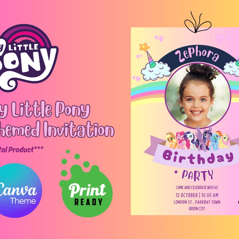 My Little Pony Theme - Etsy