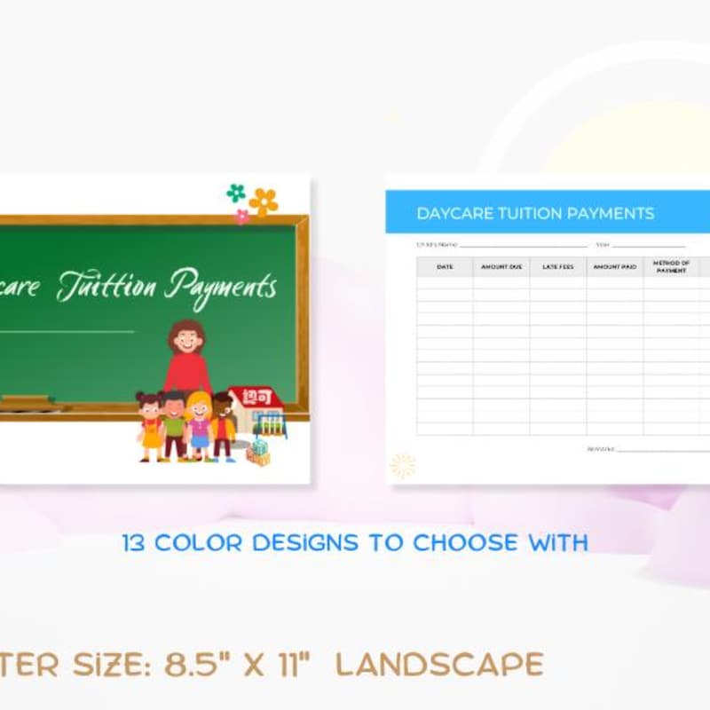 Daycare Payment Record - Etsy