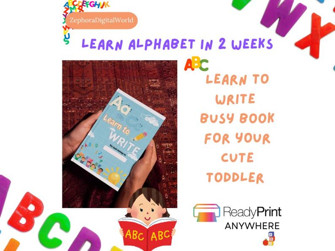 Printable Learn to Write Alphabet Workbook - Learn to Write Letters ...
