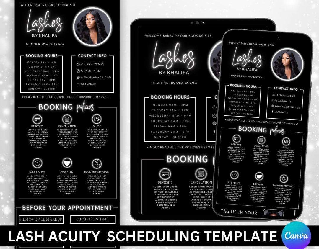 Acuity Scheduling Template, Editable Acuity Booking Template, Acuity ...