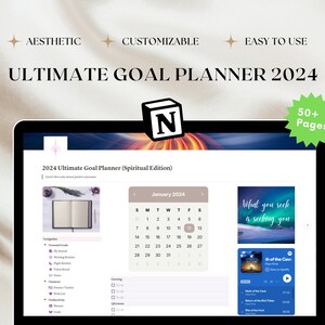 Notion Template Extended Ultimate Goal Planner 2024 All in One Notion Dashboard, Spiritual ...