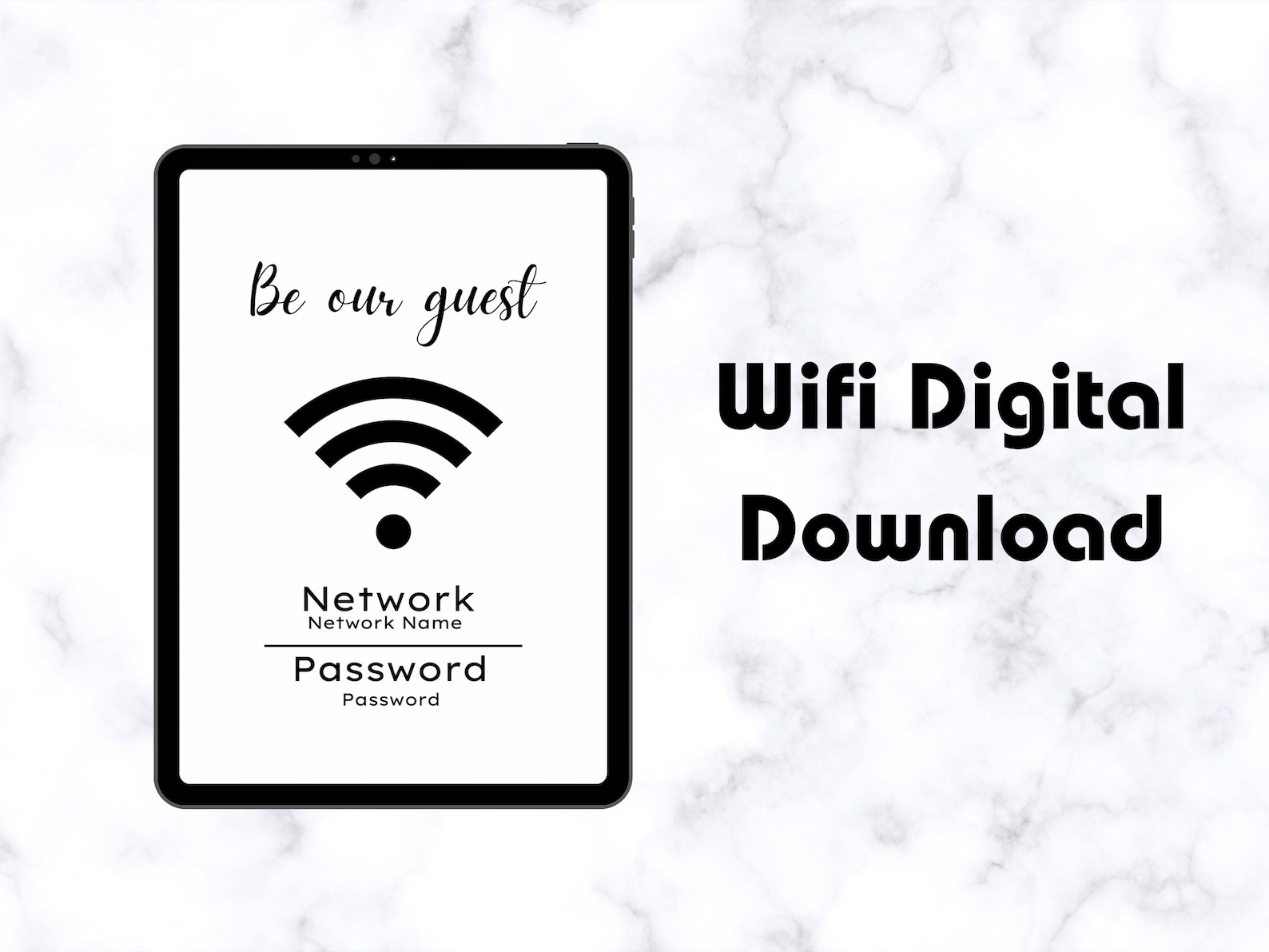 EDITABLE Wifi Password Sign, Printable Wifi PDF, Wifi Template, Airbnb ...