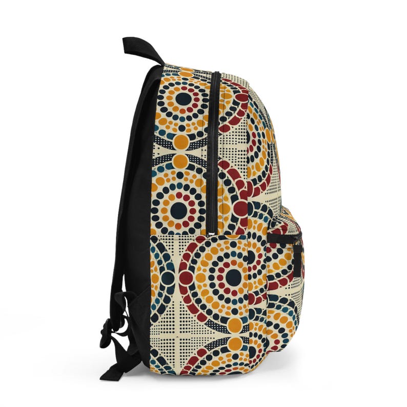 Colorful Geometric Backpack, Bohemian Style Bag, Trendy School ...