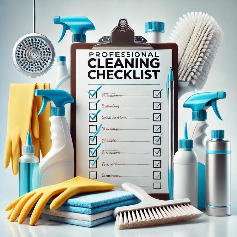The Professional Cleaning Checklist Template - Etsy