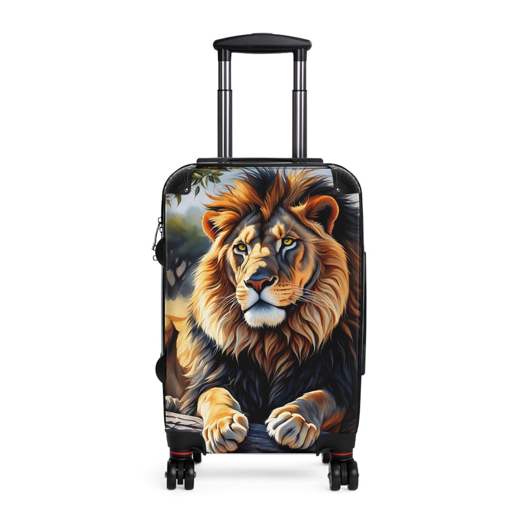 Roaring Lion Suitcase Safari Travel Luggage Wild Animal Design Unique ...