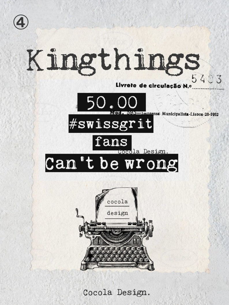 Retro Typewriter English Font Old Inkjet Printing Font PS Procreate ...