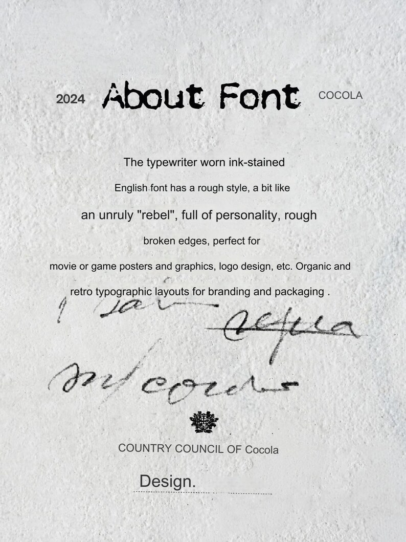 Retro Typewriter English Font Old Inkjet Printing Font PS Procreate ...