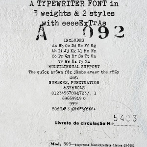 Retro Typewriter English Font Old Inkjet Printing Font PS Procreate ...