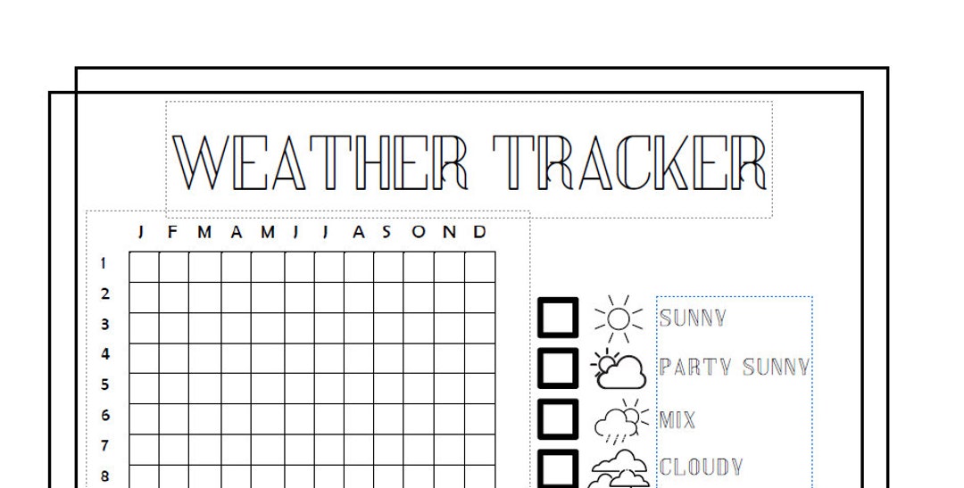 Weather Tracker Bullet Journal Yearly - Etsy