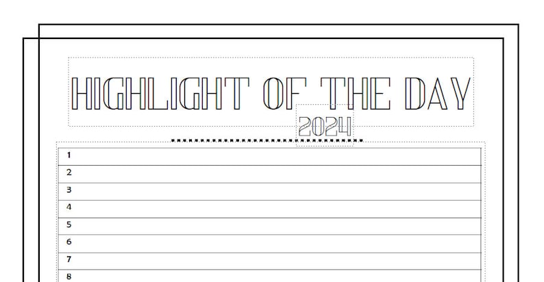 Highlight of the Day Bullet Journal Monthly - Etsy