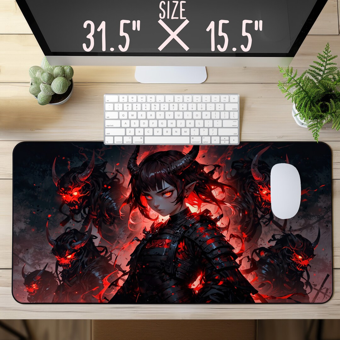 US Anime Samurai Demon Girl 3 Styles S/M/L Gaming Computer/laptop Desk ...