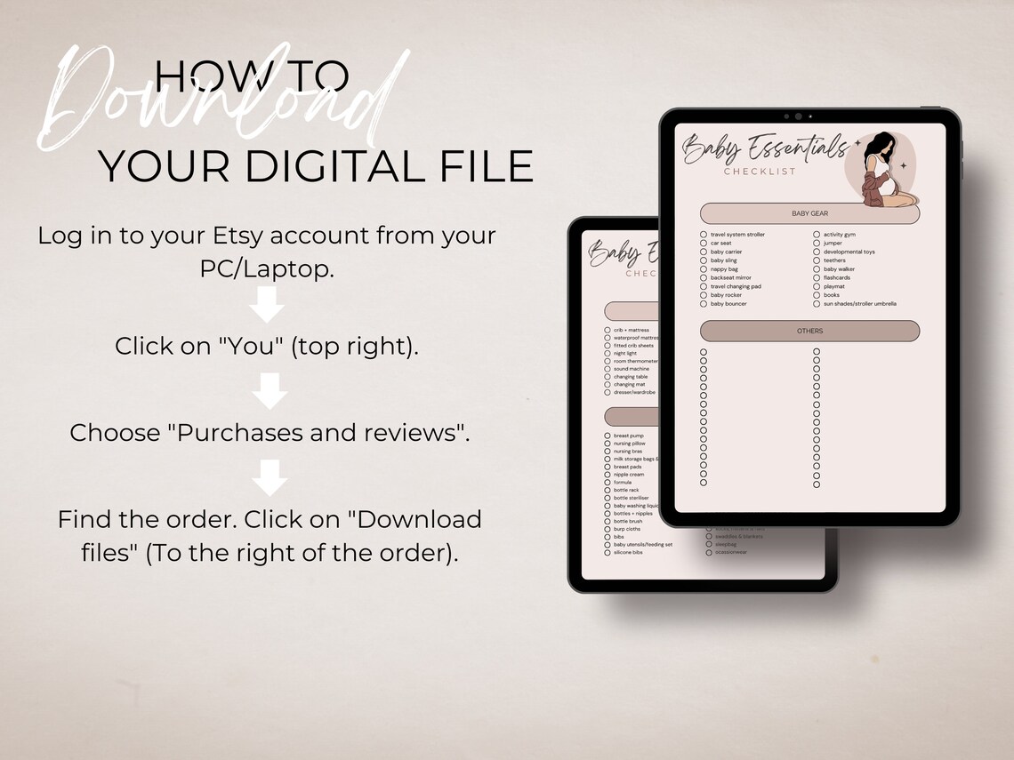 Baby Essentials Checklist First Time Mama Printable Checklist Baby ...