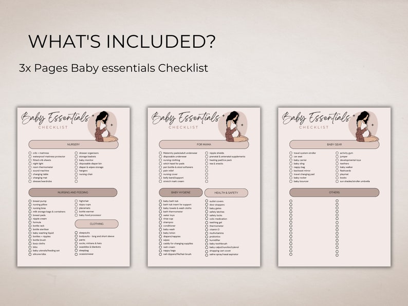 Baby Essentials Checklist | First Time Mama | Printable Checklist ...