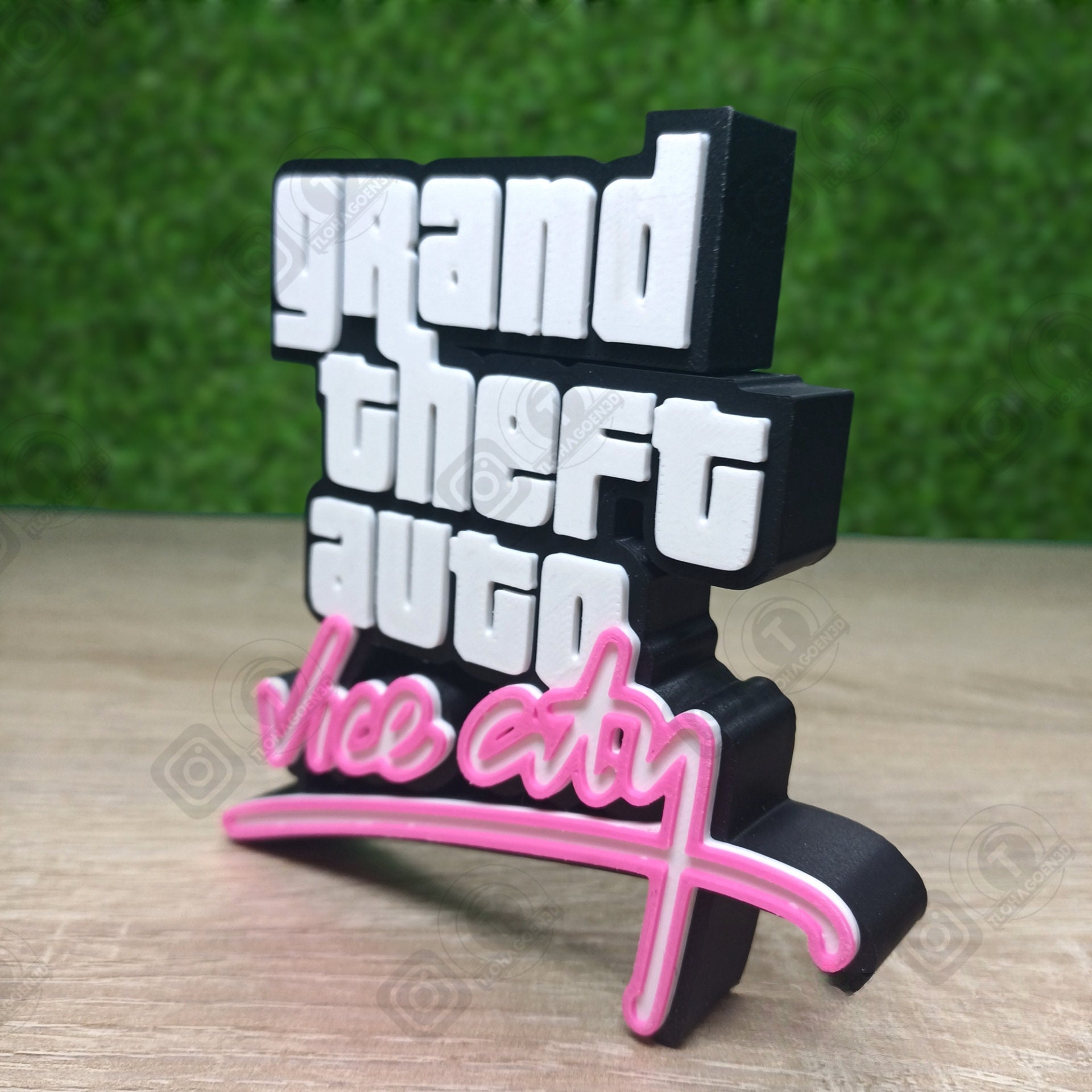 Sing Grand Theft Auto Vice City GTA 3D for Bookshelf. Famous Action ...