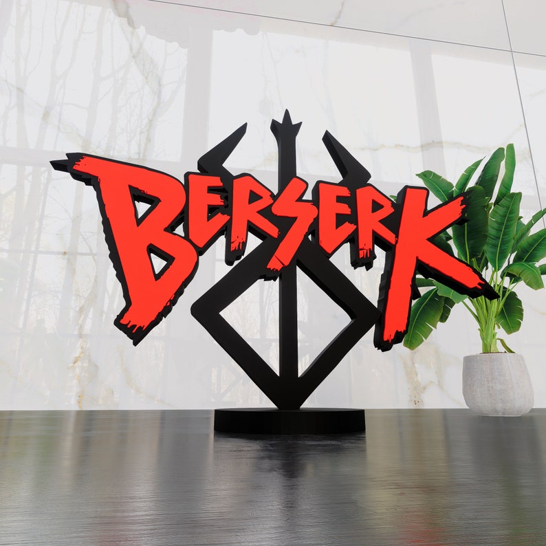 Berserk 3D Sign for Famous Anime Television Series Shelf. Not OFFICIAL ...