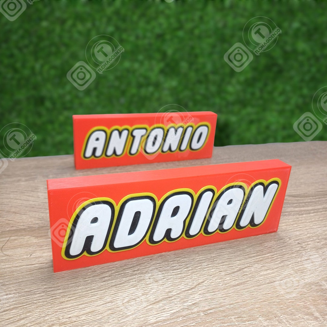 Custom Name LEGO 3D for Famous Toy Brand Shelf. Logo Gift Birthday ...