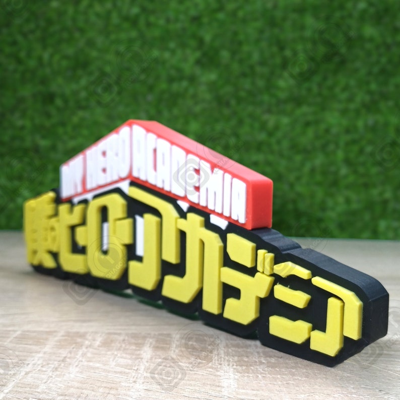 My Hero Academia 3D Sign for Famous Television Series Shelf. UNOFFICIAL ...