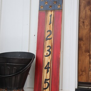 House Number Sign 5 Number US Flag - Etsy