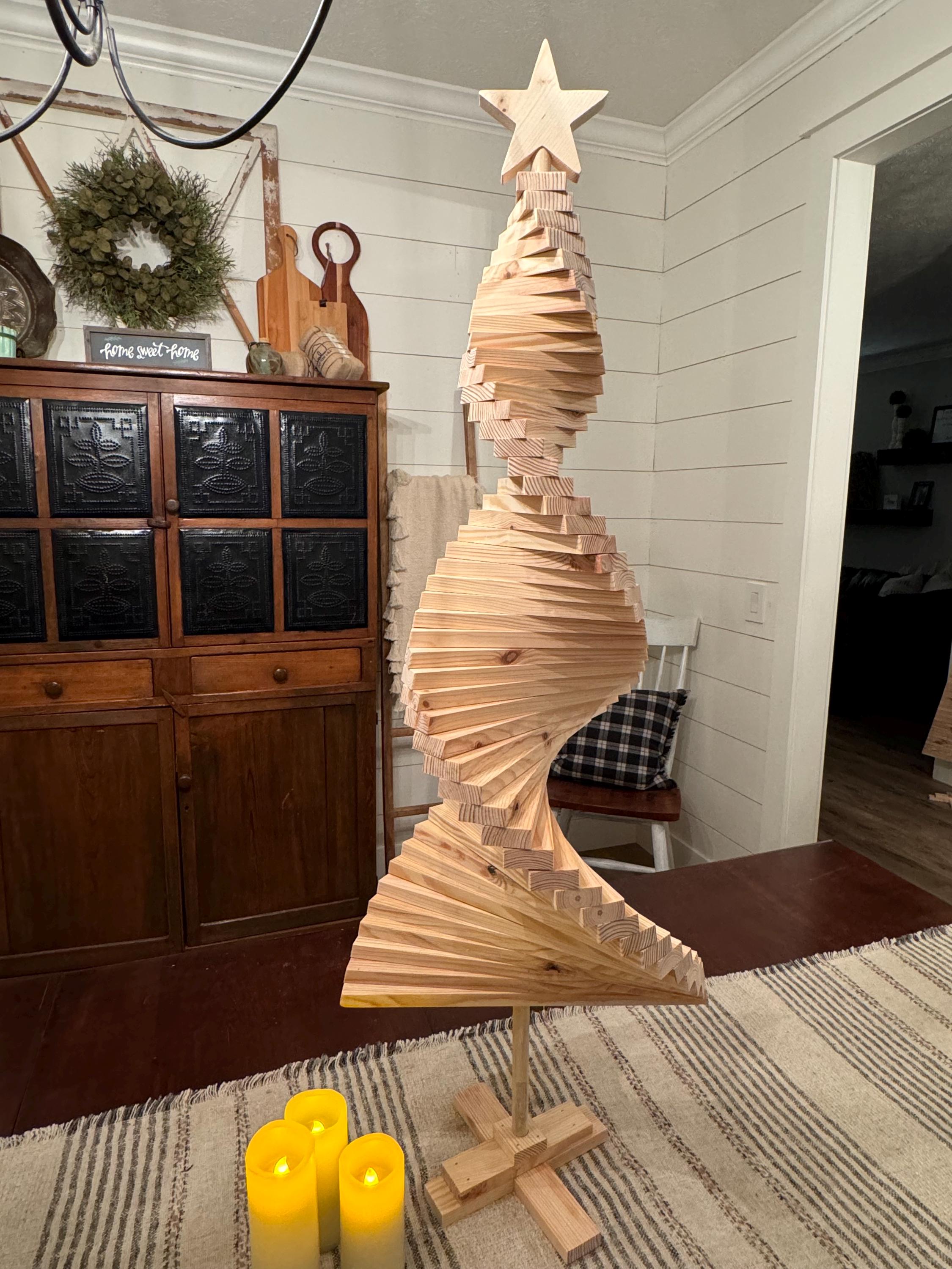 Hand Made Spiral Wooden Christmas Tree (pine) - Etsy