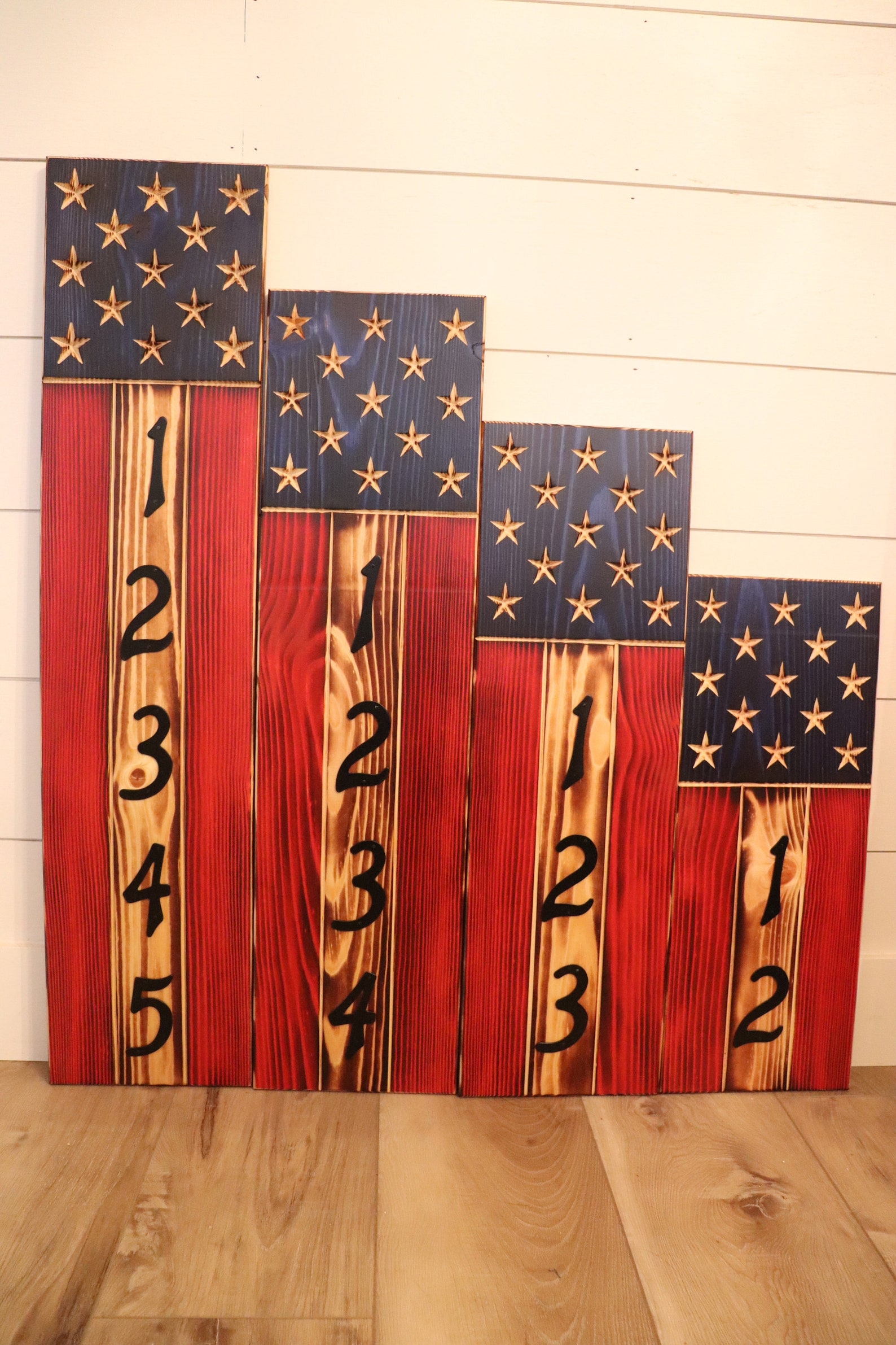 House Number Sign 5 Number US Flag - Etsy