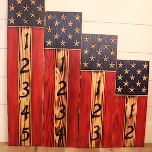 House Number Sign 5 Number US Flag - Etsy
