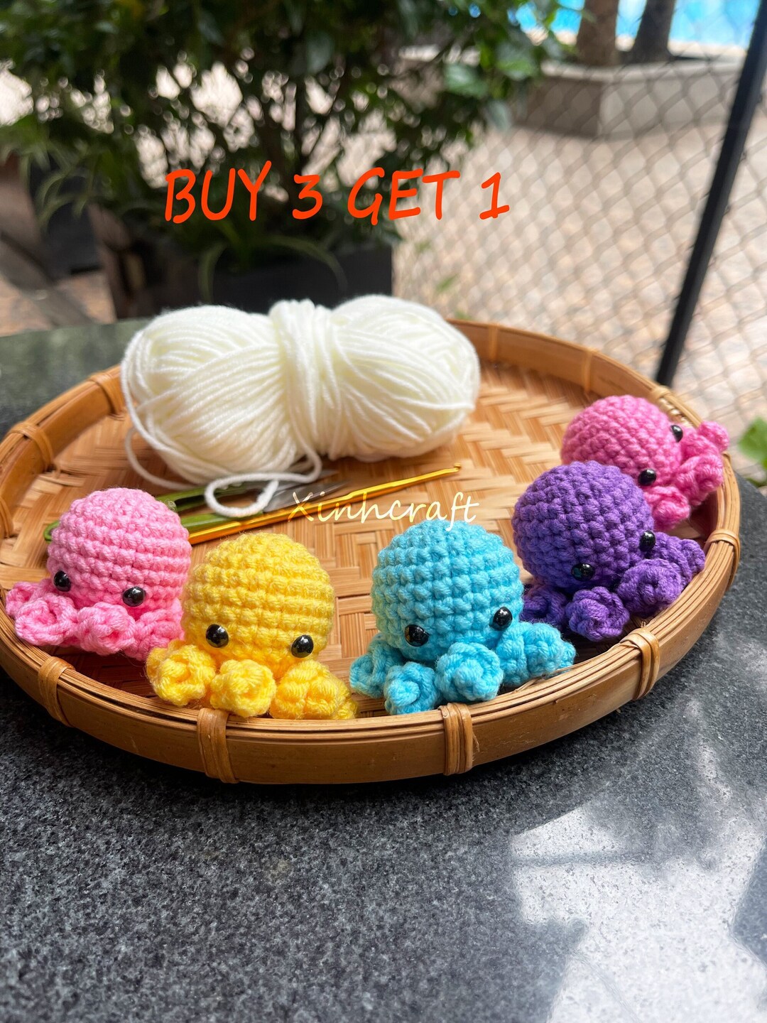 Crochet Octopus, Baby Crochet Octopus Keychain, Octopus Toy, Crocheted ...