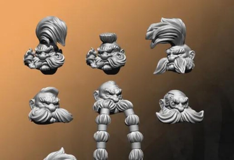 Dwarf Heads - Etsy