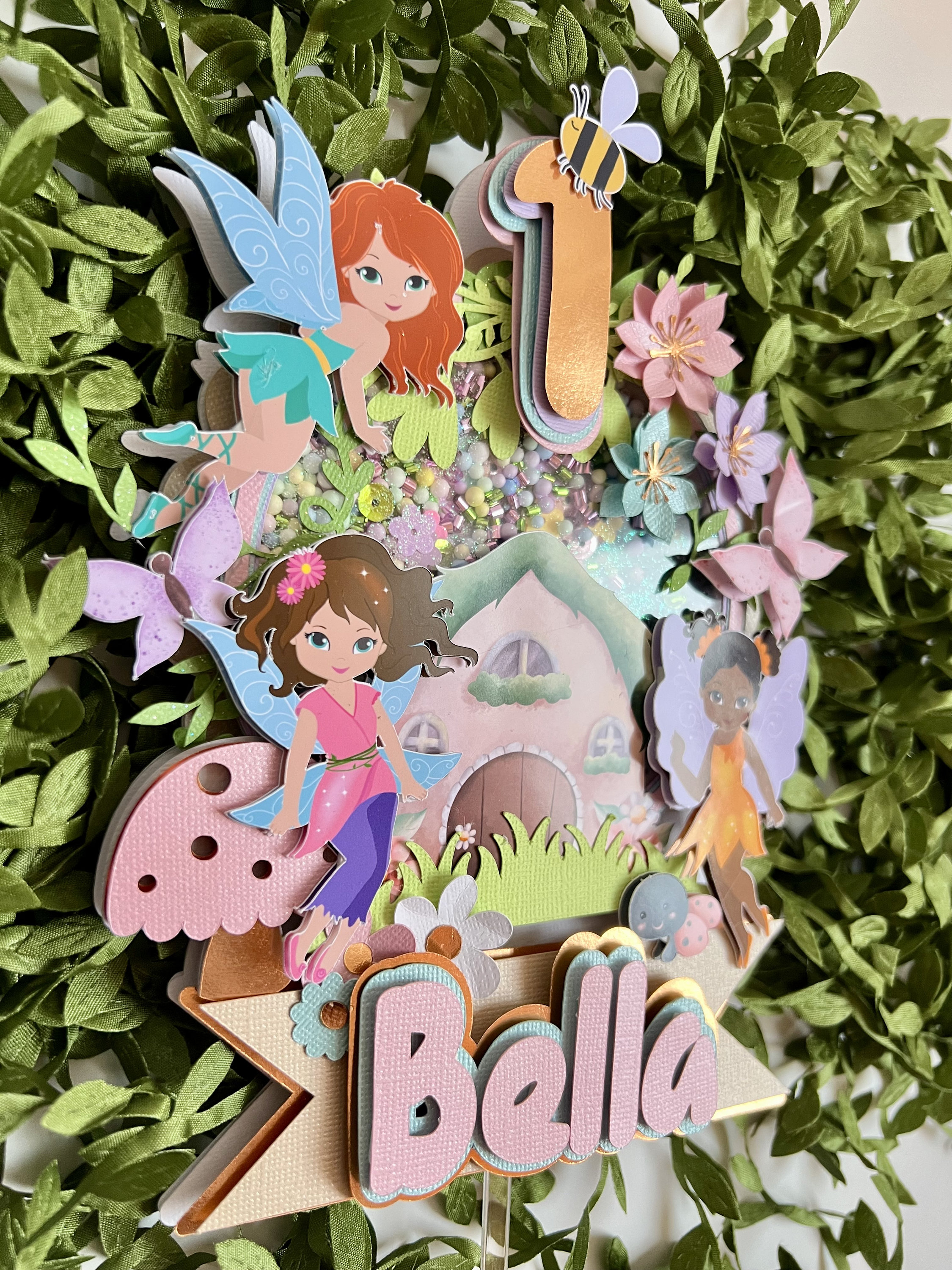 Fairy Cake Topper Fairy First Birthday Cake Topper Fairy Garden Cake ...