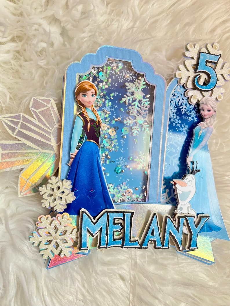 Frozen Cake Topper Elsa Princess Cake Topper Anna Princess Cake Topper Frozen Birthday Party