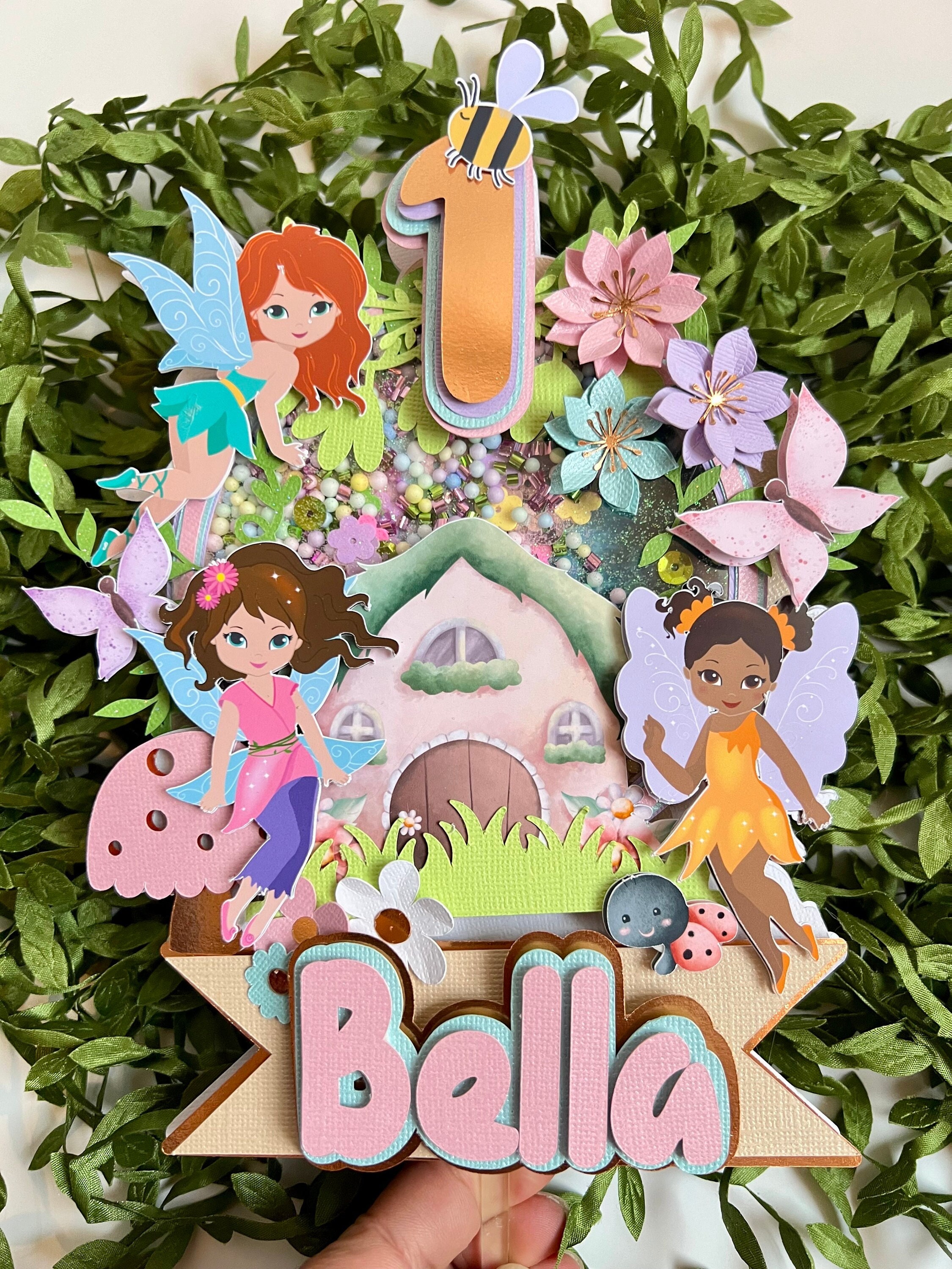 Fairy Cake Topper Fairy First Birthday Cake Topper Fairy Garden Cake ...