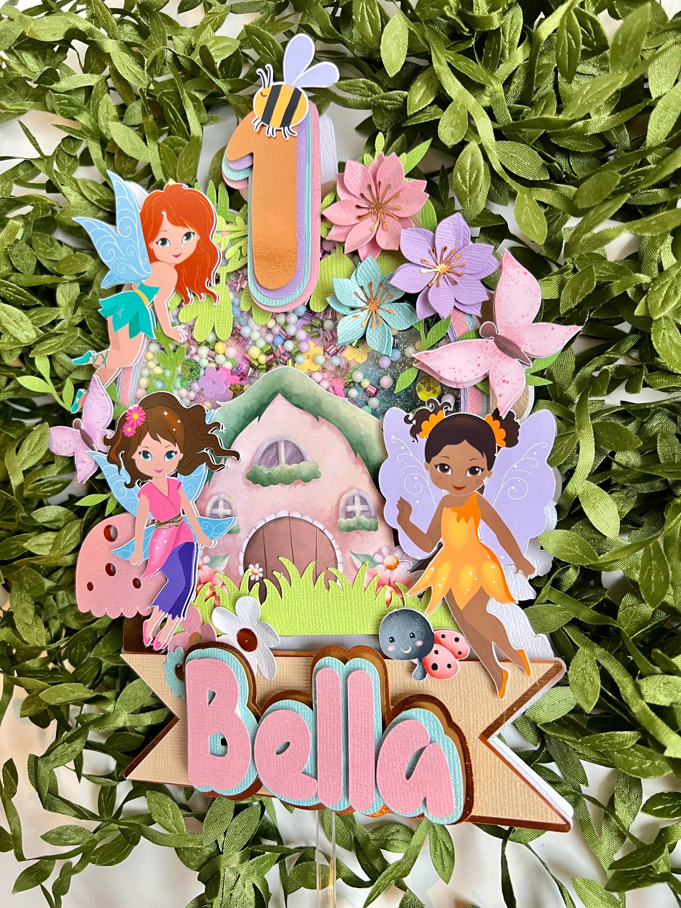 Fairy Cake Topper Fairy First Birthday Cake Topper Fairy Garden Cake ...