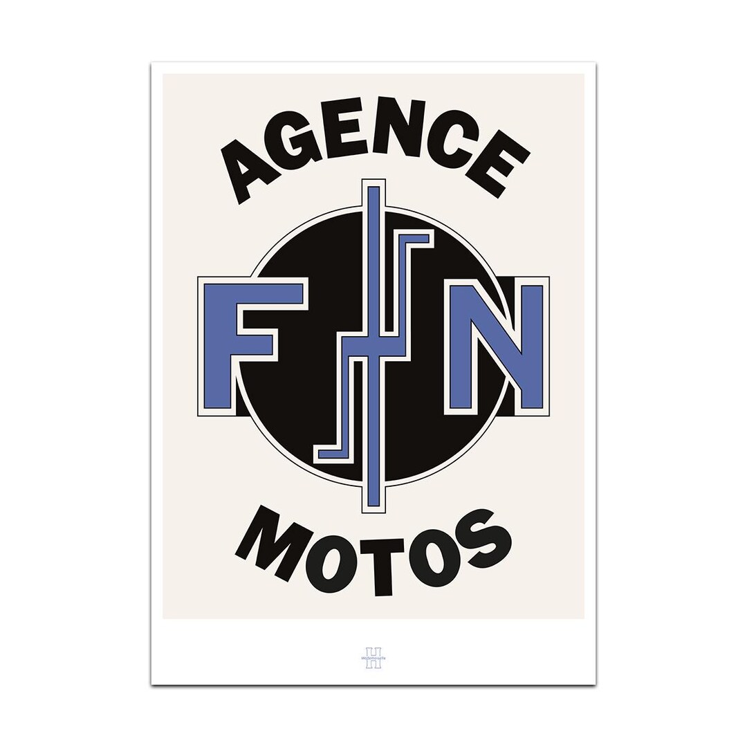 FN Herstal Motorcycle Poster - Motorcycle Agency - Etsy