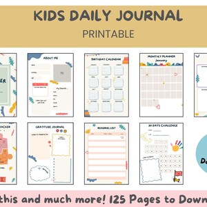 Kids Daily Planner and Journal 2024 - Digital Download - Etsy