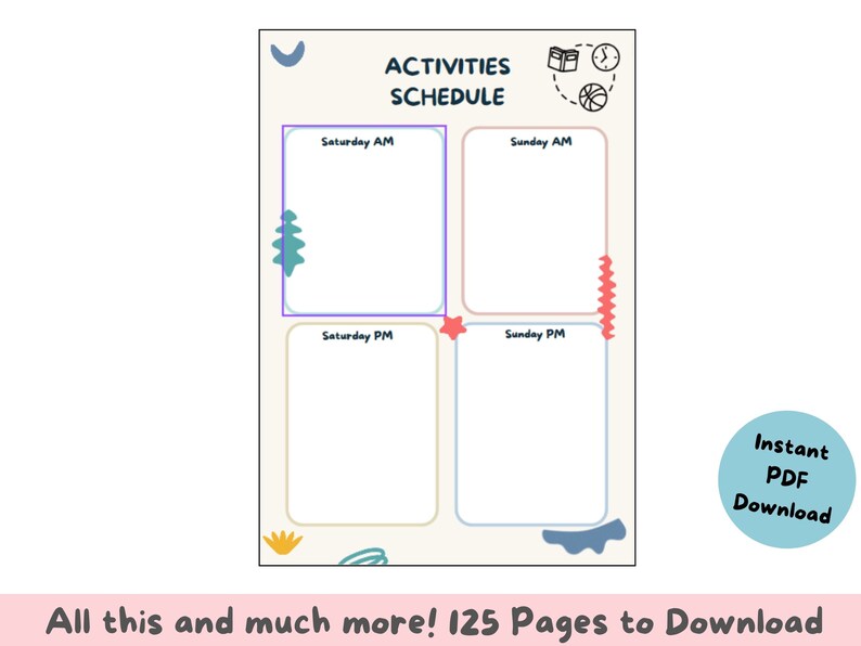 Kids Daily Planner and Journal 2024 - Digital Download - Etsy