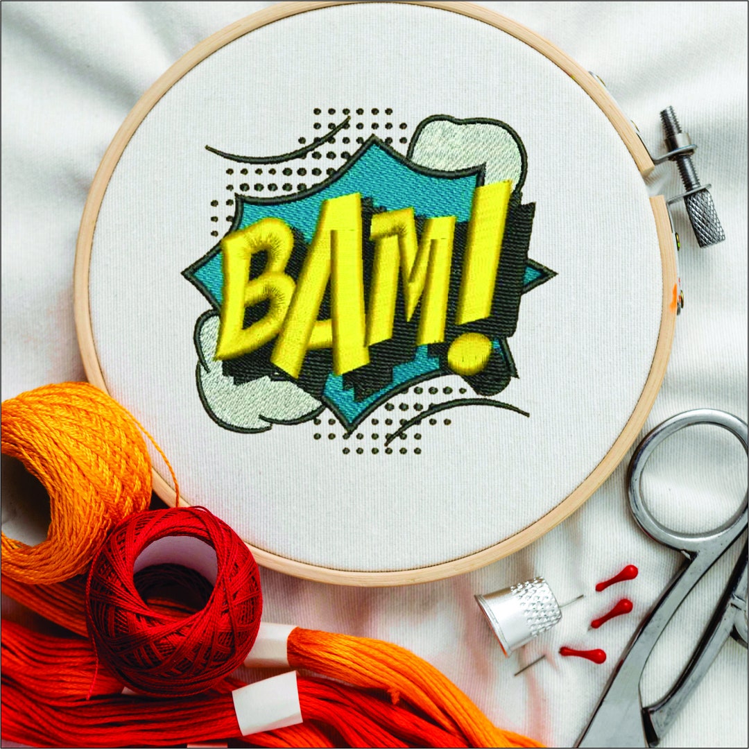Bam Comic Speech ,cartoon Badge, Pop Art Decorative Patch, DIY ...