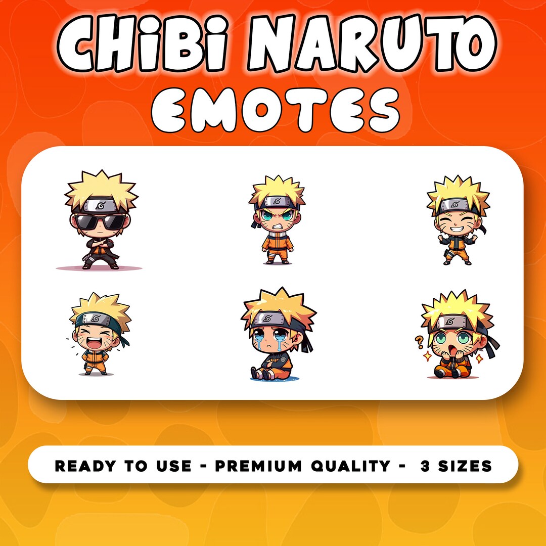 Set of 18 Chibi Naruto Emotes Reactions for Twitch, Youtube, Discord ...
