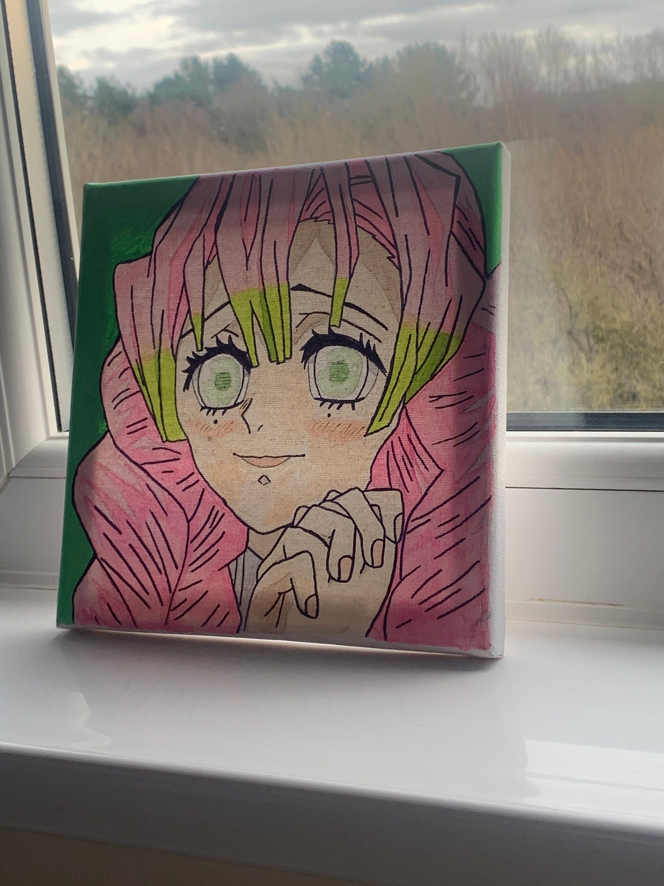 Mitsuri Kanroji Square Canvas - Etsy