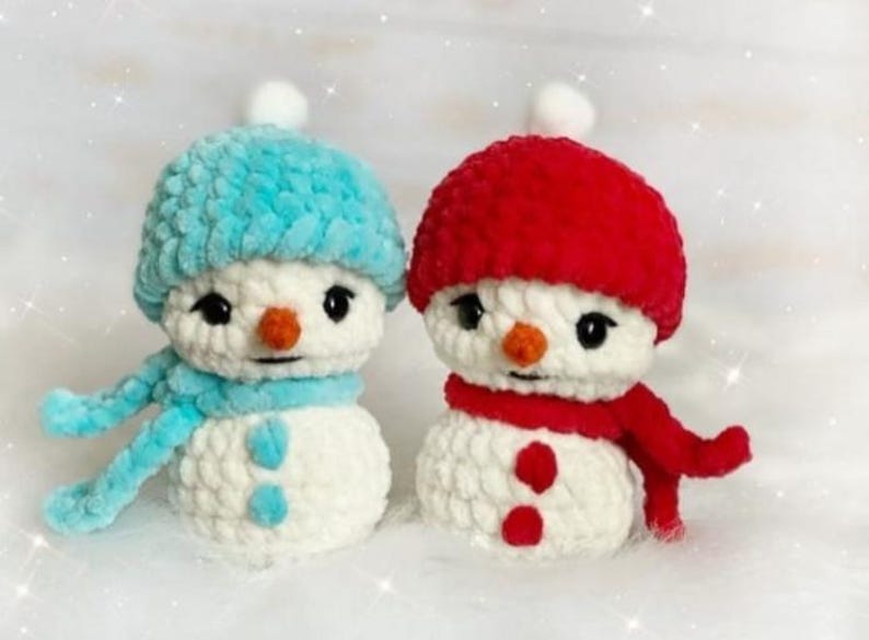 Crochet Snowman Pattern - Etsy