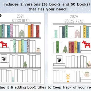 2024 Nordic-inspired Books Read Digital Printable, Reading Book Log ...